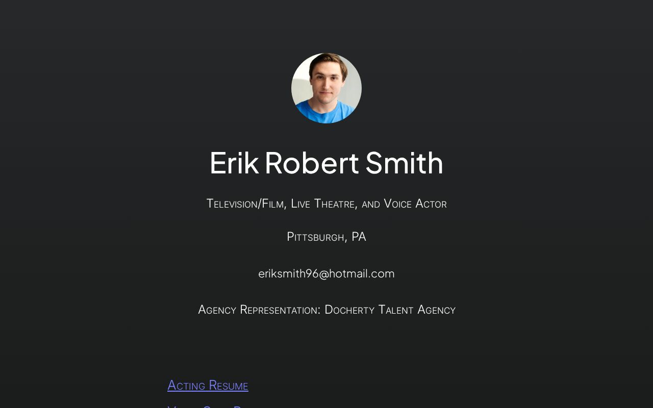 Erik Robert Smith || Actor